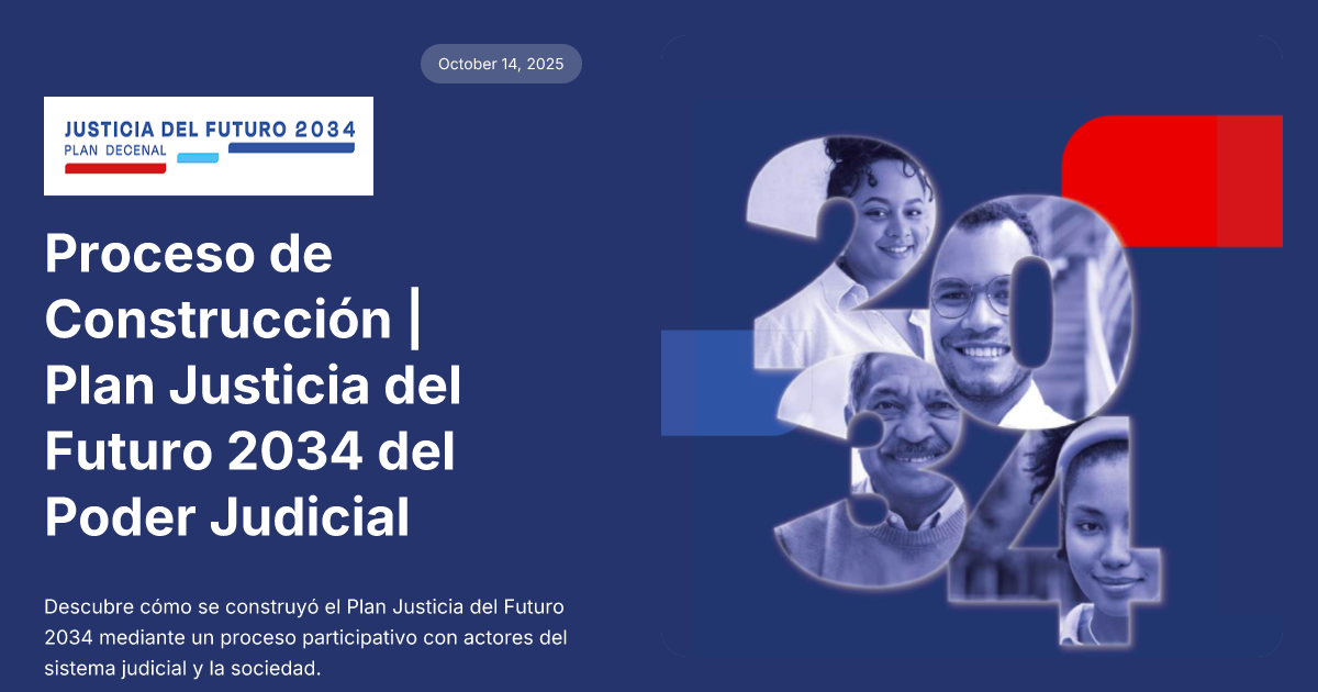 Proceso de Construcción | Plan Justicia del Futuro 2034 del Poder ...